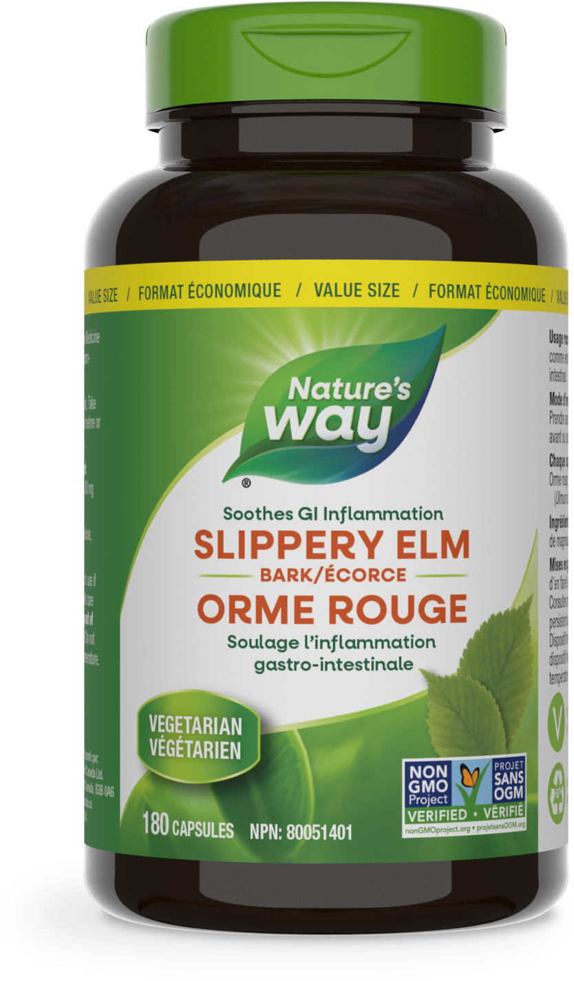 Slippery Elm Bark / 180 capsules – Nature's Way Canada