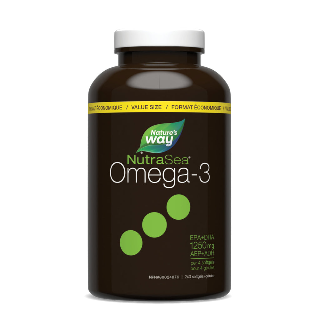 NutraSea® Omega-3 Liquid Gels, Lemon / 240 softgels – Nature's Way Canada